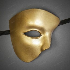 ILOVEMASKS | Accessories | Phantom Of The Opera Half Face Mask Gold ...